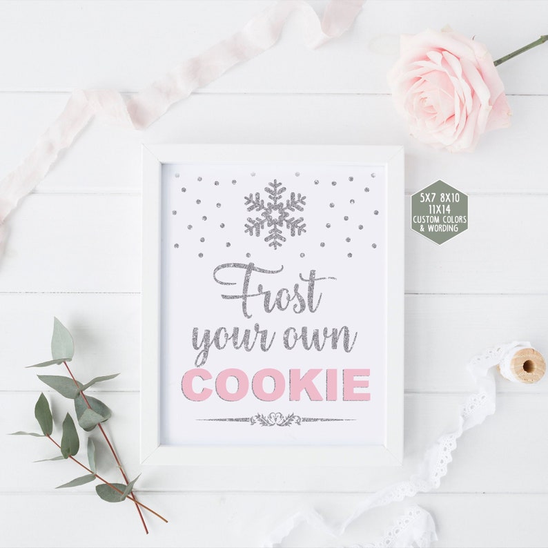 Frost Your Own Cookie Sign Printable Winter Onederland - Etsy