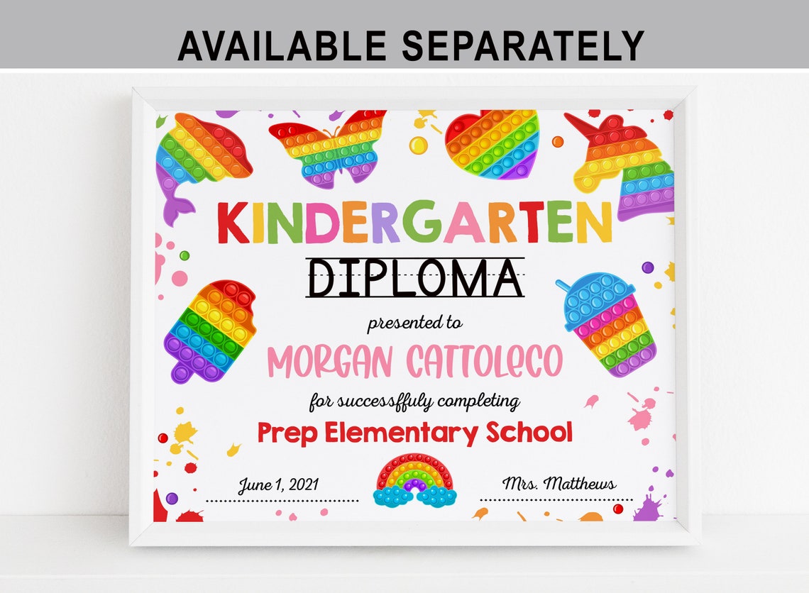 EDITABLE Kindergarten Diploma Printable Personalized - Etsy