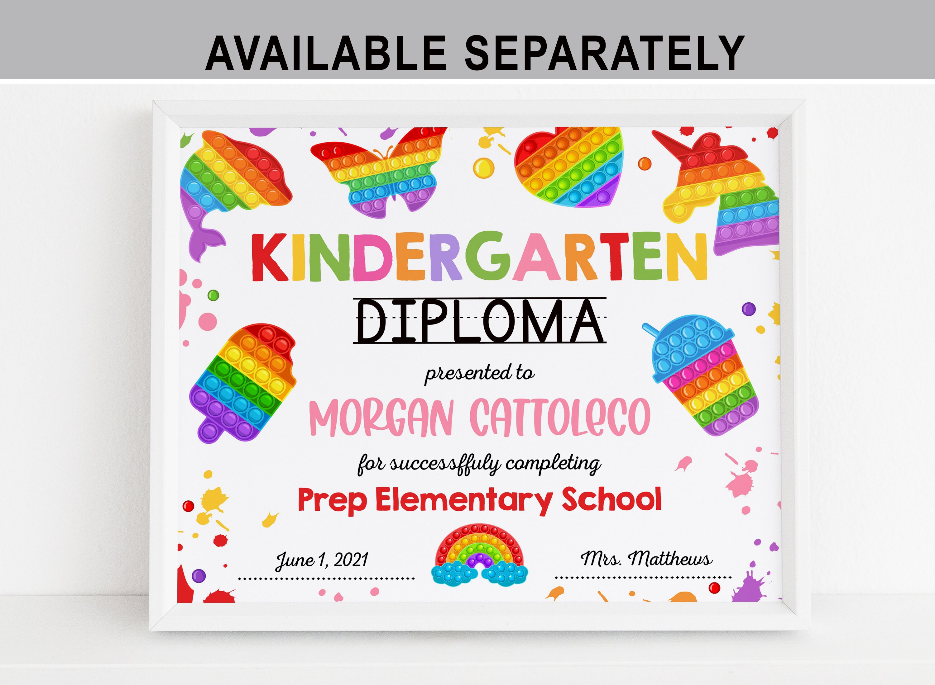 EDITABLE Kindergarten Diploma Printable Personalized - Etsy