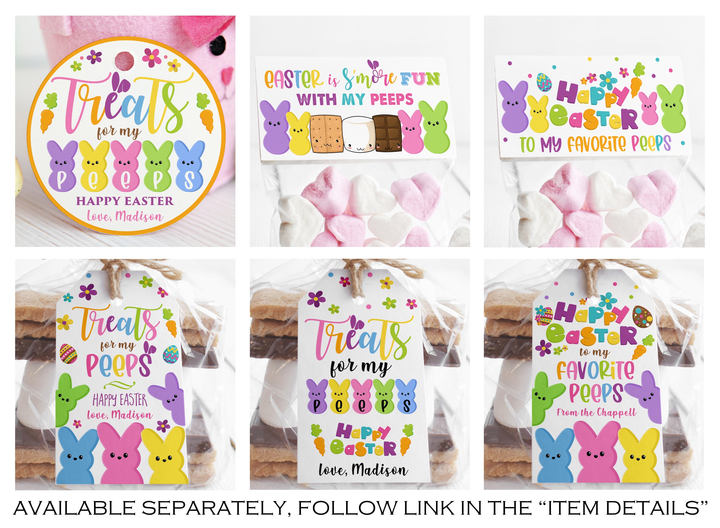 EDITABLE Easter Bunny Tag Printable Some Bunny Loves You | Etsy