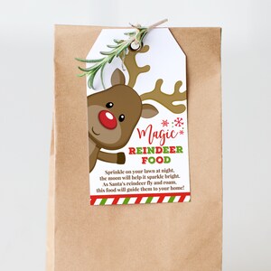 Magic Reindeer Food Tags Printable, Party Favors, Kids Christmas Hang ...
