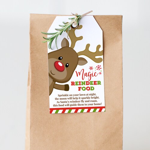 Printable Magical Blend Reindeer Food Tag Instant Download - Etsy