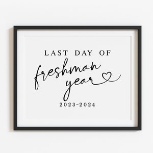 Minimalist Last Day of 9th Grade Sign Printable, Modern Graduation Sign ...