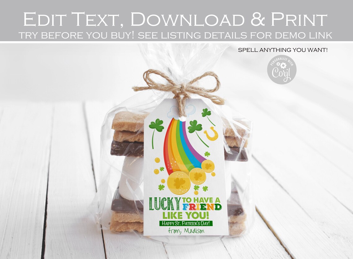 EDITABLE You're the Pot of Gold at the End of My Rainbow, St. Patrick's ...