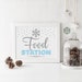 Food Station Sign Printable, Winter Onederland Decorations, Blue and ...