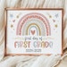 Boho Rainbow First Day of 1st Grade Sign Printable, Girl Back to School ...