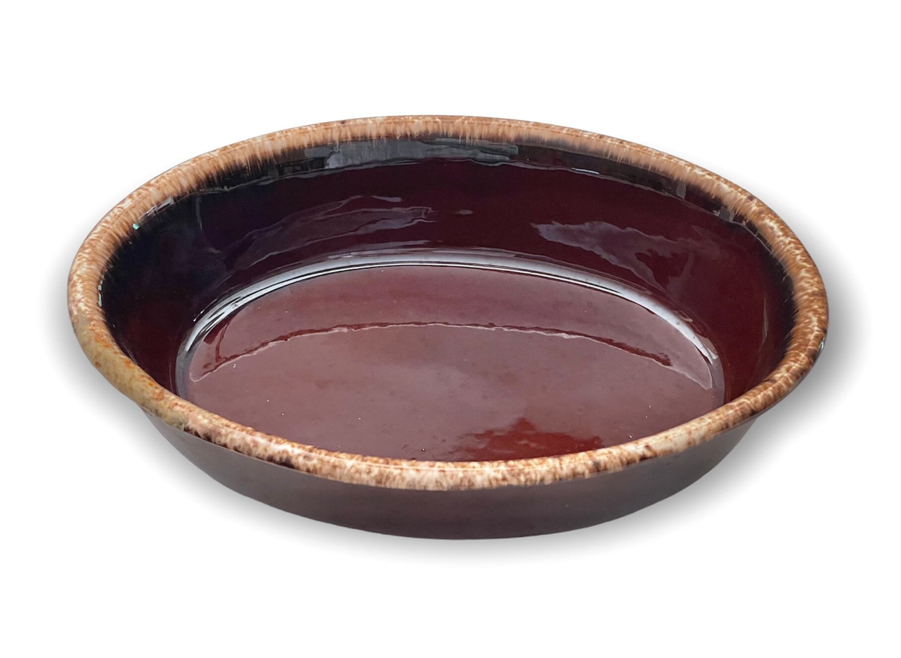 Vintage Hull Pottery Brown Drip Duck 1 Quart Oval Covered - Etsy