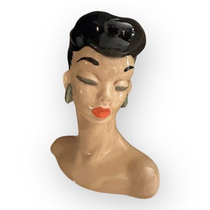 Vintage Dorothy Kindell 1940’s Polynesian Head Vase California Pottery ...