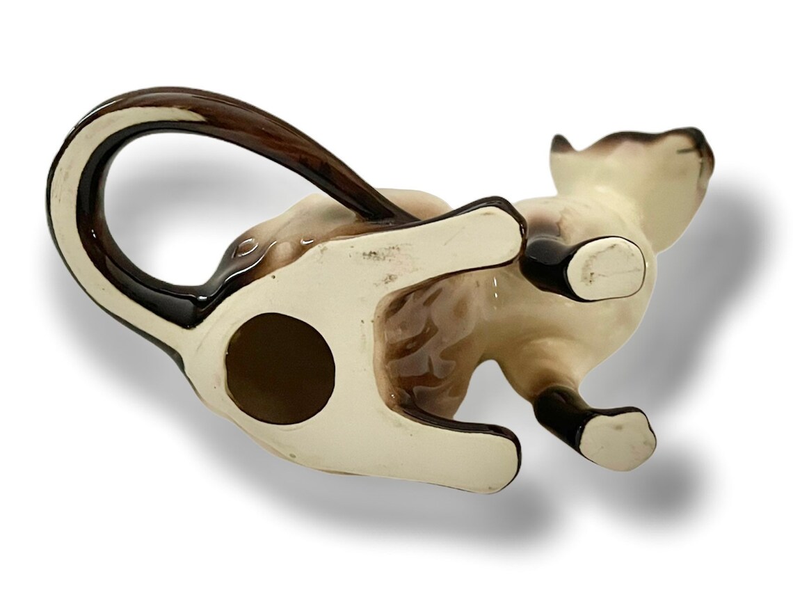 Lefton Siamese Cat and Kitten Figurines Blue Eyes Mid Century | Etsy