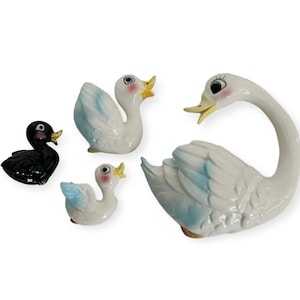 Rare Enesco Swans & Ugly Duckling Wall Plaques Japan Kitschy in ...