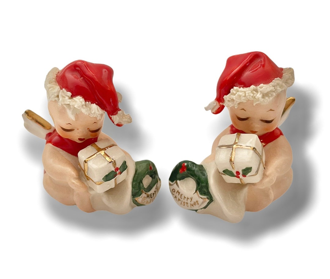 Vintage Christmas Angels Spaghetti Salt & Pepper Shakers Japan - Etsy