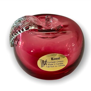 Glass Apple Paper Weight Angelo Rossi Art Glass - Etsy