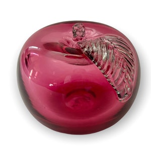 Glass Apple Paper Weight Angelo Rossi Art Glass - Etsy