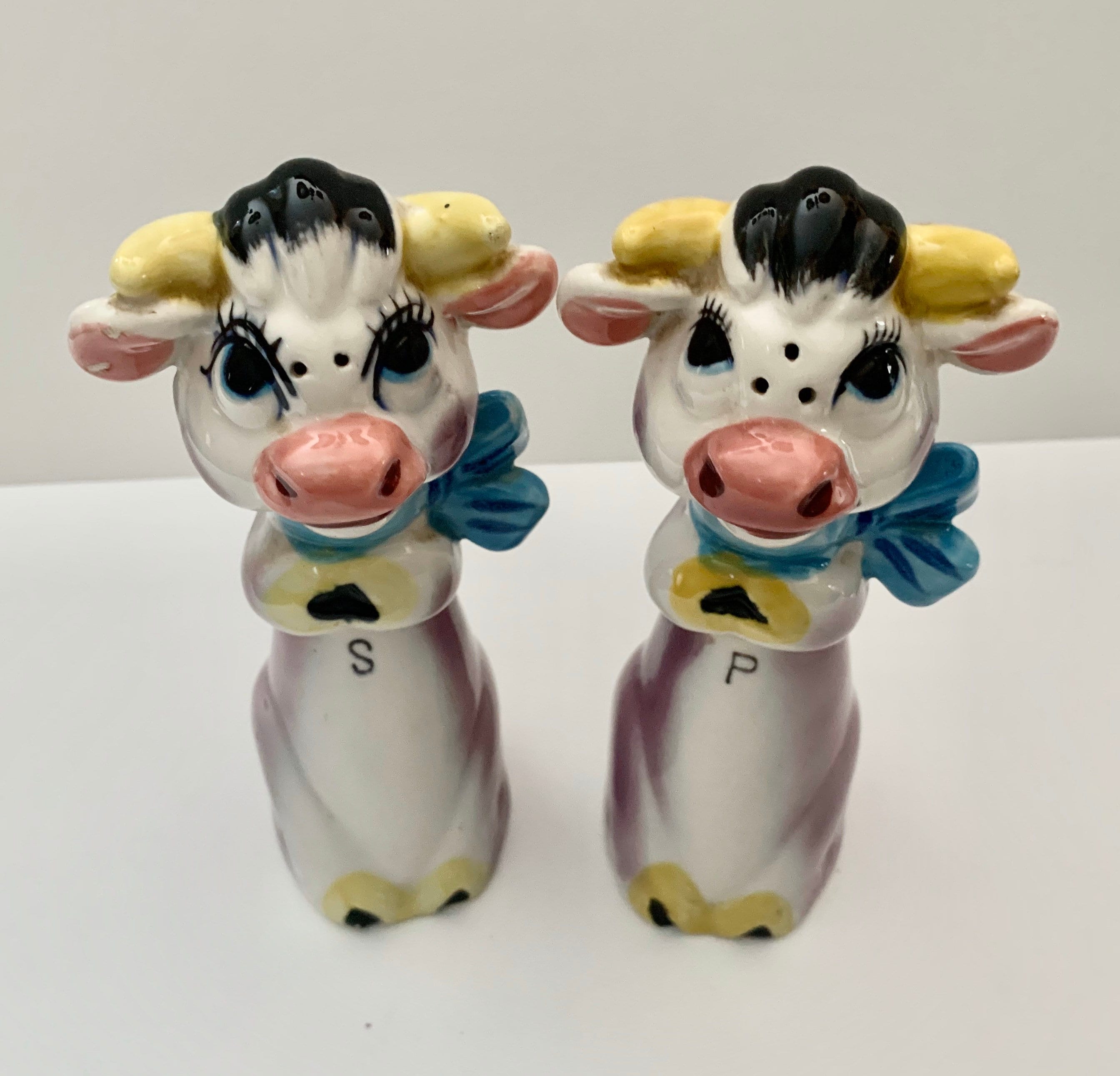 Lefton Tall Purple Cows Salt & Pepper Shakers Japan | Etsy
