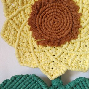 Large Macrame Sunflower Wall Hanging - Etsy