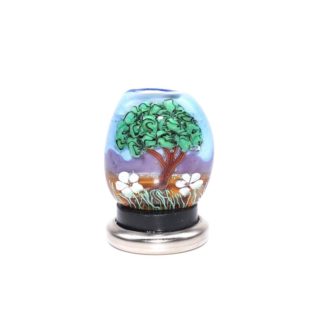 Lampwork Tree Glass Bead Focal, Landscape, Summer, Scenery, Countryside ...