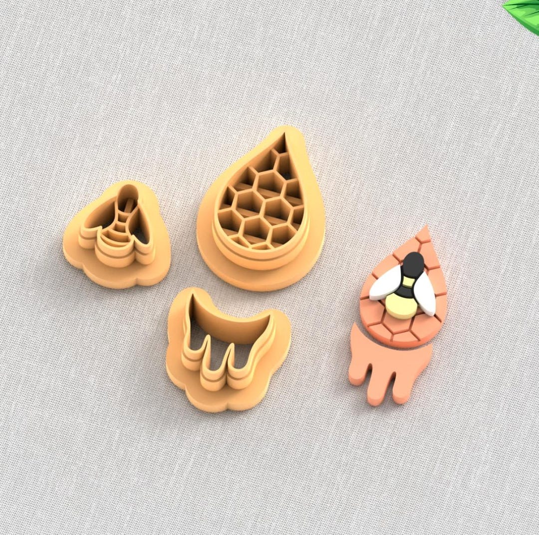 Beehive With Dripping Honey Polymer Clay Cutter, Sharp Edge, Cute Micro ...