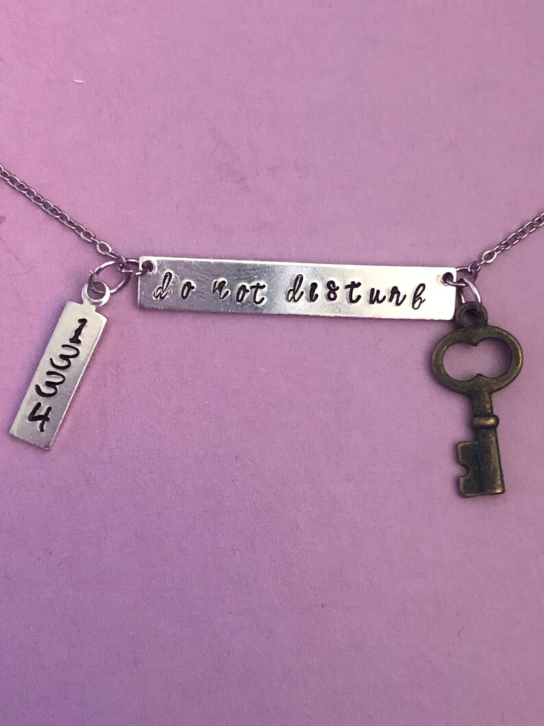 Halestorm Do Not Disturb Logo Bar Necklace Hand Stamped Lzzy - Etsy