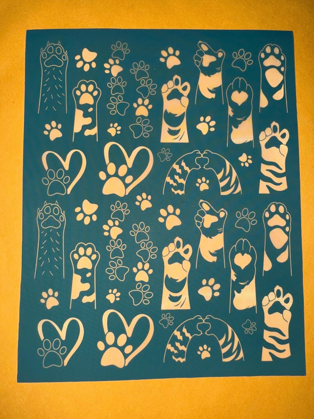Polymer Clay Silkscreen, Cat Paw Print, Kitten, Meow - Etsy