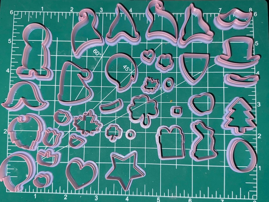 Huge Create a Gnome Polymer Clay Cutter Set,90s, Retro Cartoon, Holiday ...