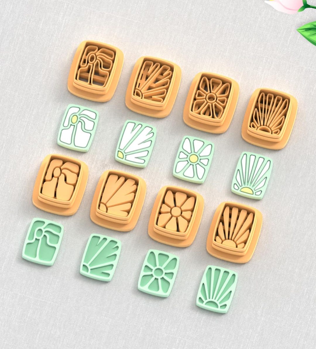 Abstract Flower Polymer Clay Cutters, Sharp Edge, Multiple Sizes ...