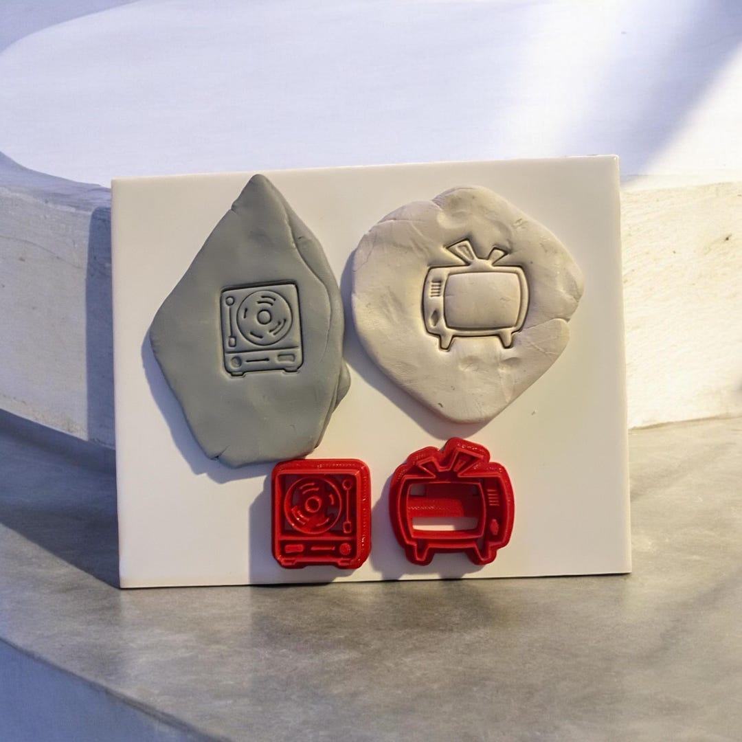 Retro Television or Record Player Polymer Clay Cutter, Sharp Edge ...