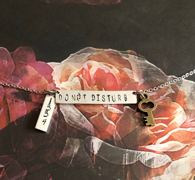 Halestorm Do Not Disturb Logo Bar Necklace Hand Stamped Lzzy - Etsy