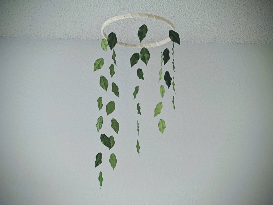 Leaf Mobile - Jungle Mobile - Leaves Baby Mobile - Garden Mobile - Vine ...