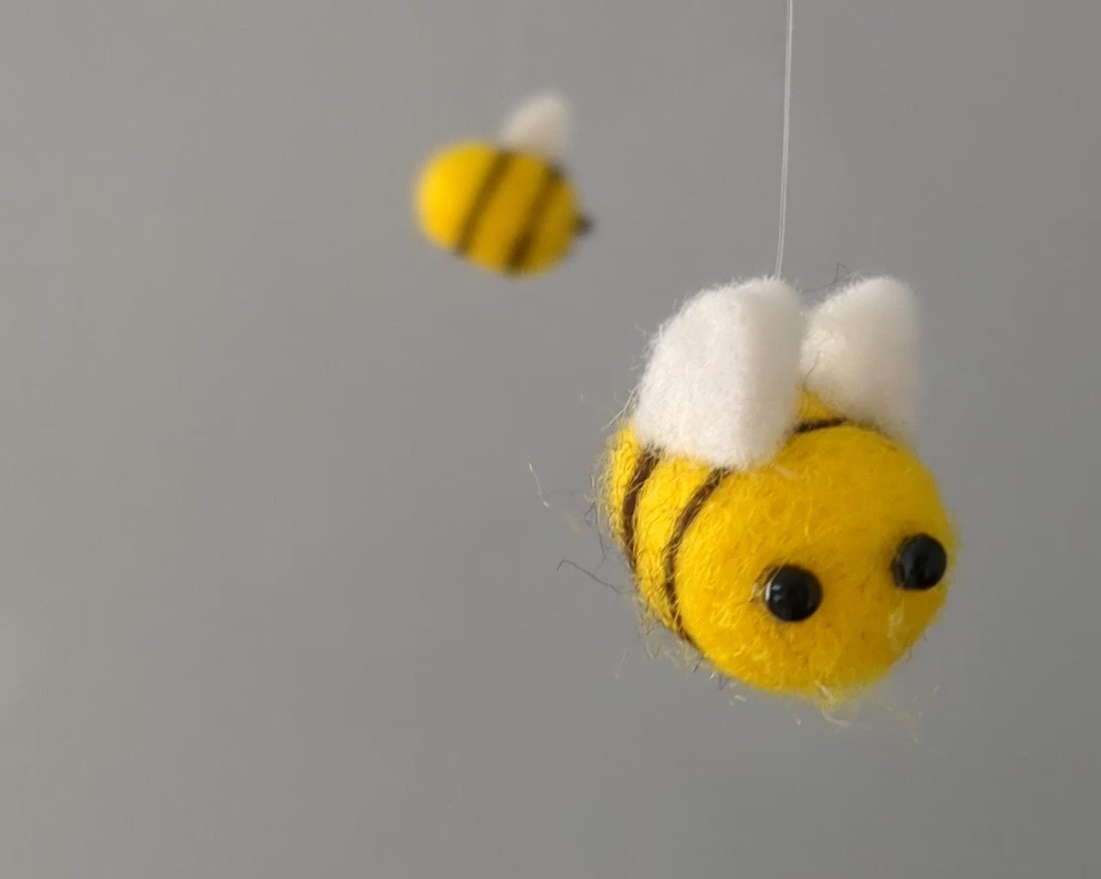 Felt Bees Mobile - Bear Themed Nursery Hanging - Baby Mobile With ...