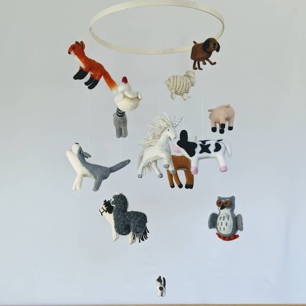 Animal Baby Mobile - Etsy
