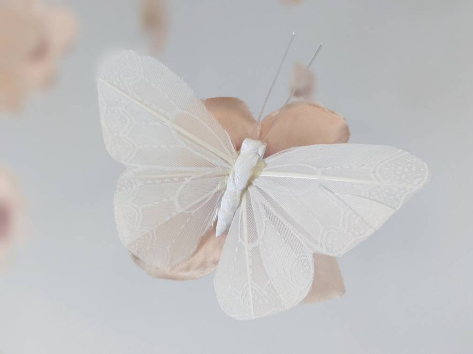 Feather Butterfly Floral Baby Girl Mobile Whimsical - Etsy