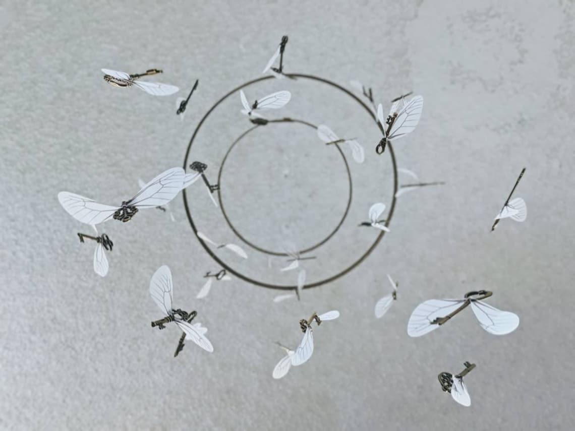 Flying Key Mobile for the Wizard Themed Nursery Magic Theme - Etsy