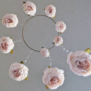 Jumbo Pink Peony Baby Mobile With Rhinestones - Handmade Nursery Decor ...