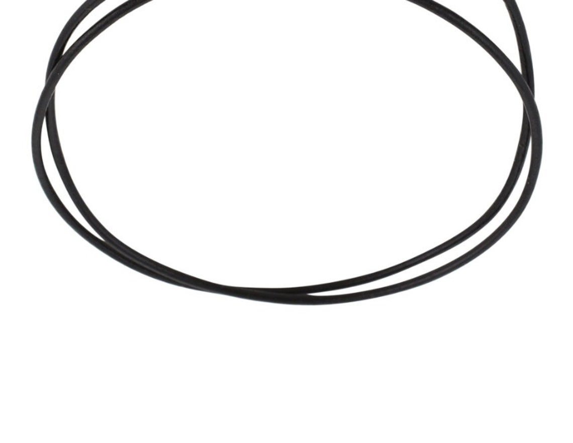 Black Leather Cord Chain Necklace Thin Plain Sleek Smooth - Etsy