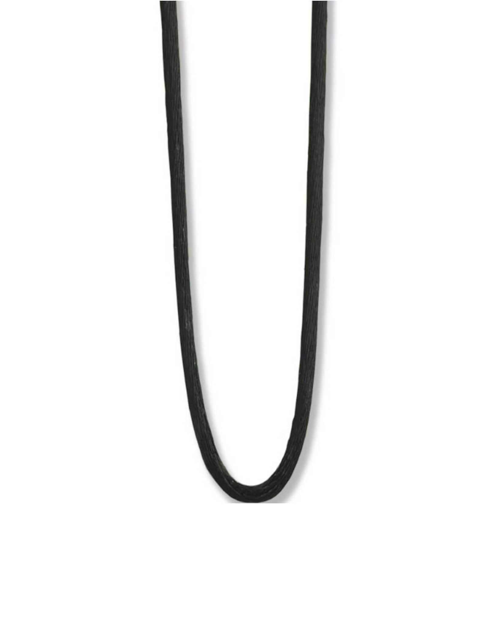 Black Smooth Soft Silk Satin Cord Chain Necklace With Sterling - Etsy