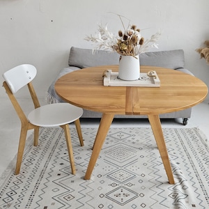 Round Transformable Dining Table | Adjustable Height Coffee Table ...
