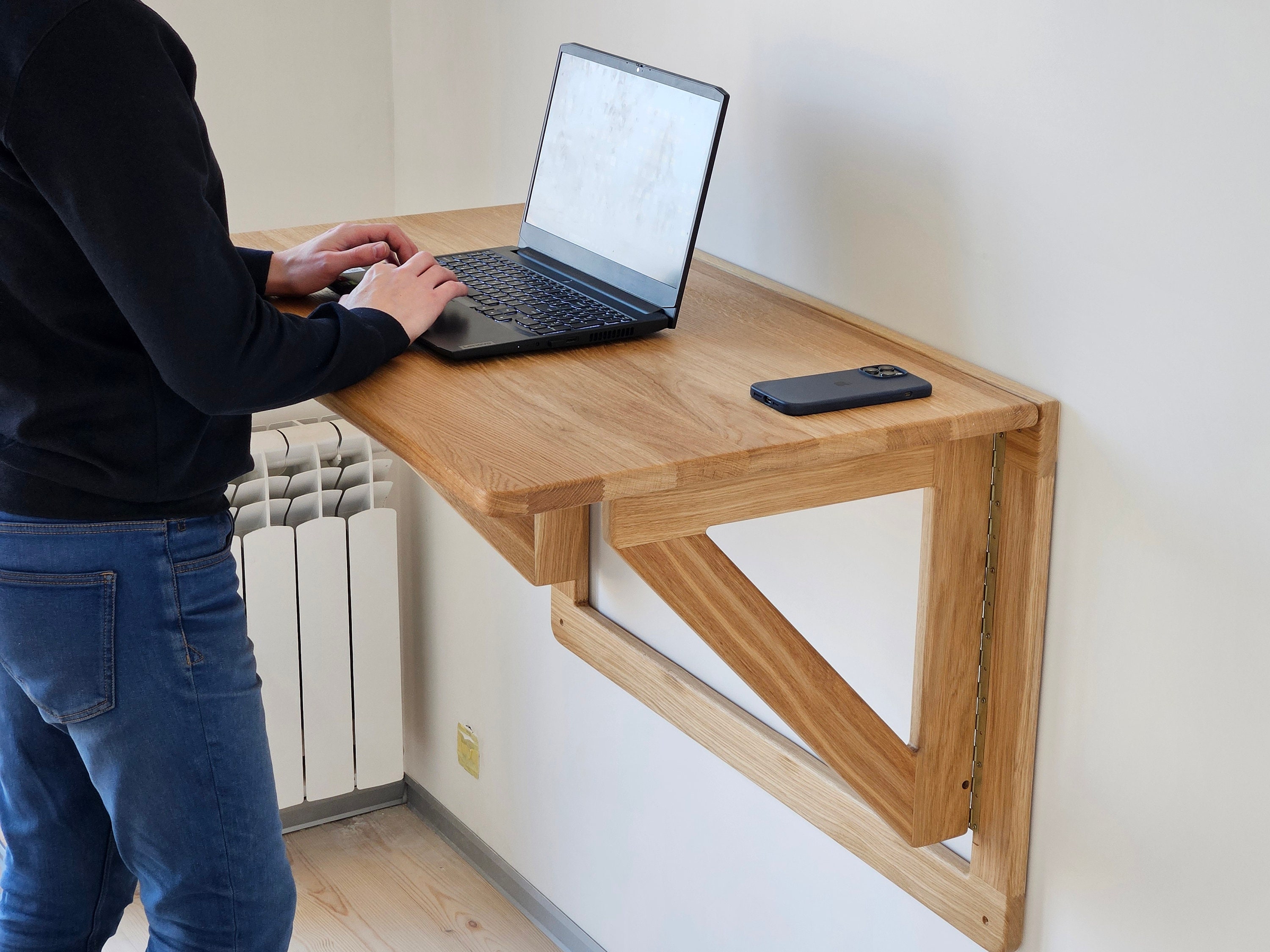 Wall Mounted Oak Desk Wall Mounted Folding Desk, Wall Mounted Work Desk ...