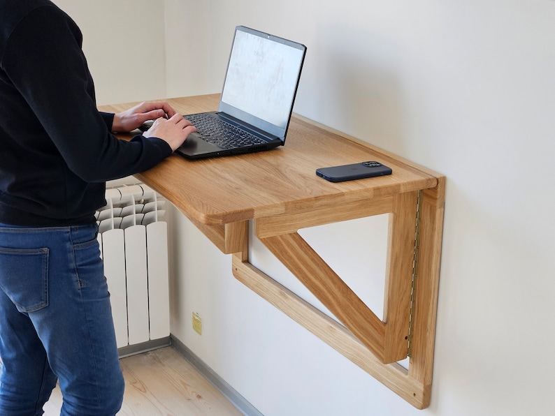 Wall Mounted Oak Table Wall Mounted Folding Table, Wall Mounted Folding ...