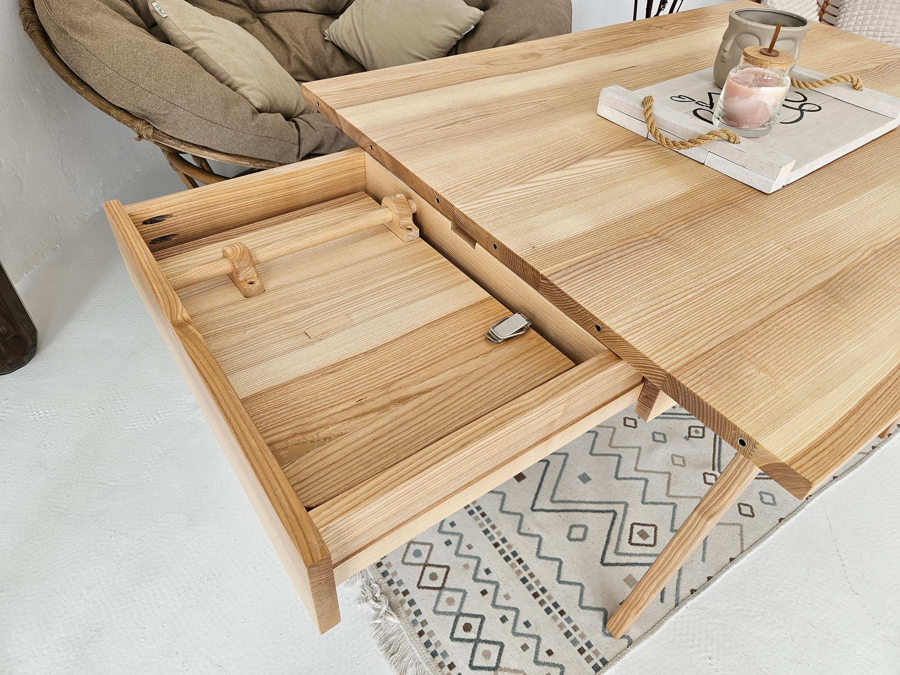 Transformation Table 4in1 Dining/coffee Natural Solid Wood Coffee Table ...