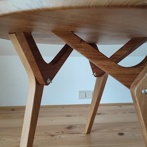 Modern Round Transformer Table 2 in 1 Coffee to Dining Solid Wood ...