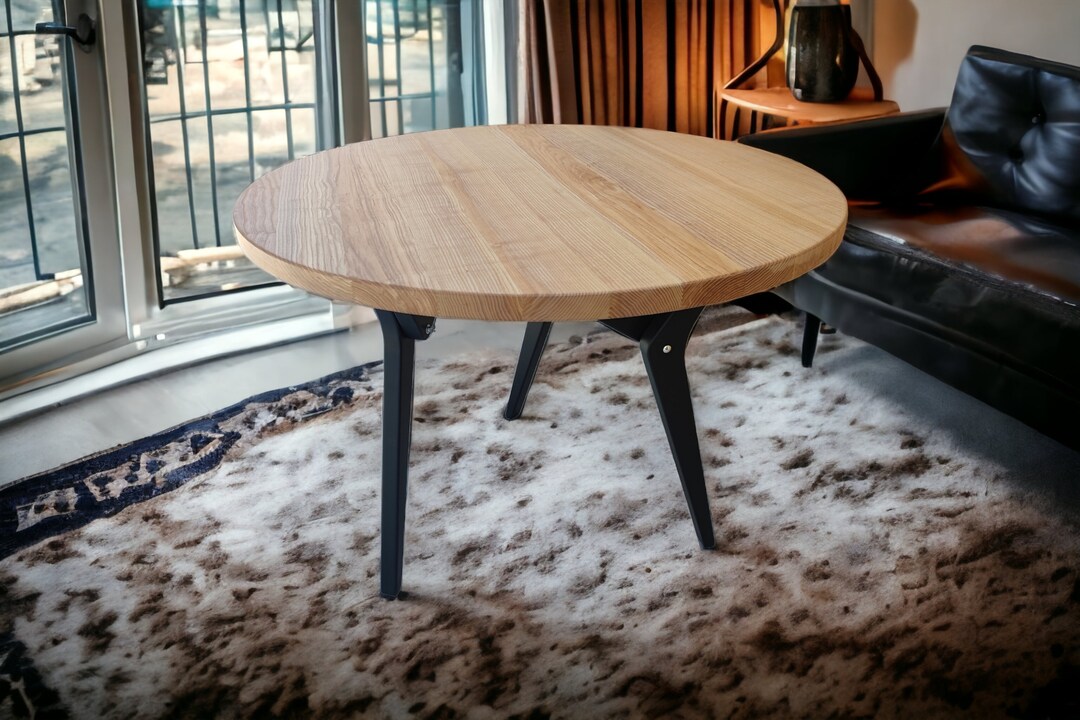 Transformer Round Wooden Dining Table 2 in 1 Coffee Table Round Dining ...