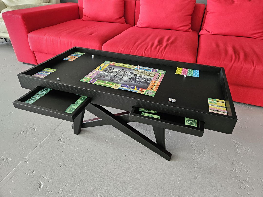 Wooden Game Table – Adjustable Height Multi-purpose Table With Drawers ...