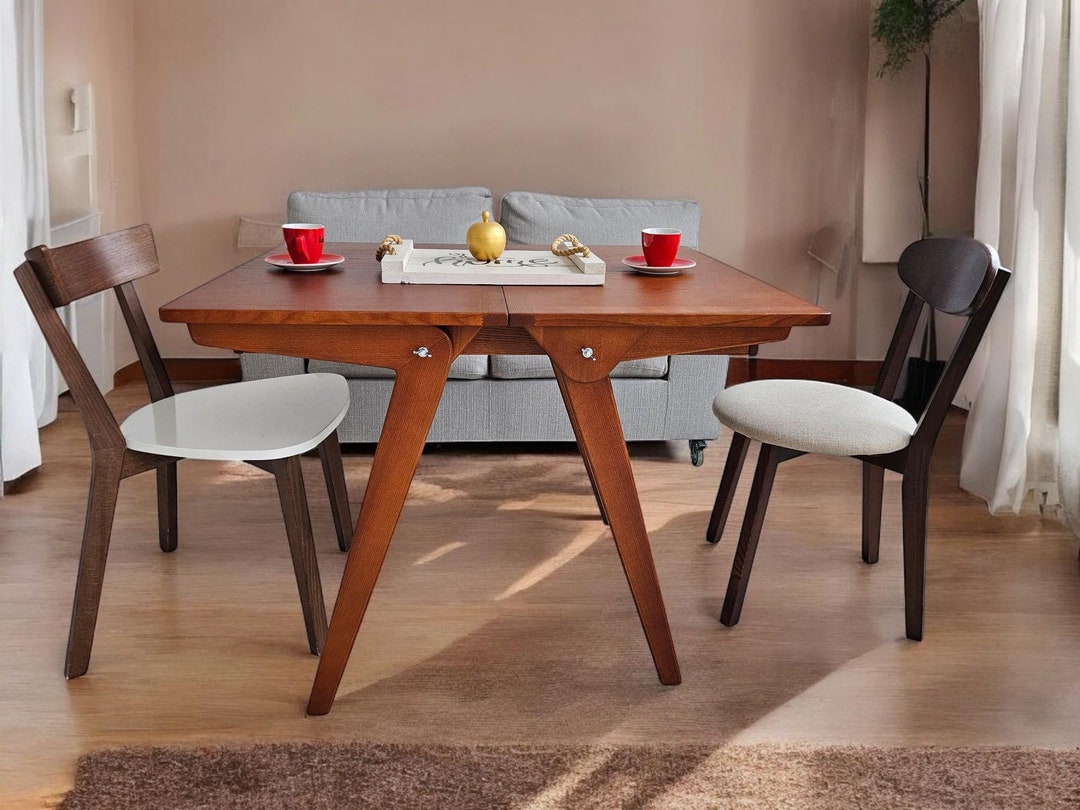 Adjustable Height Extendable Table – Solid Wood Dining & Coffee Table ...
