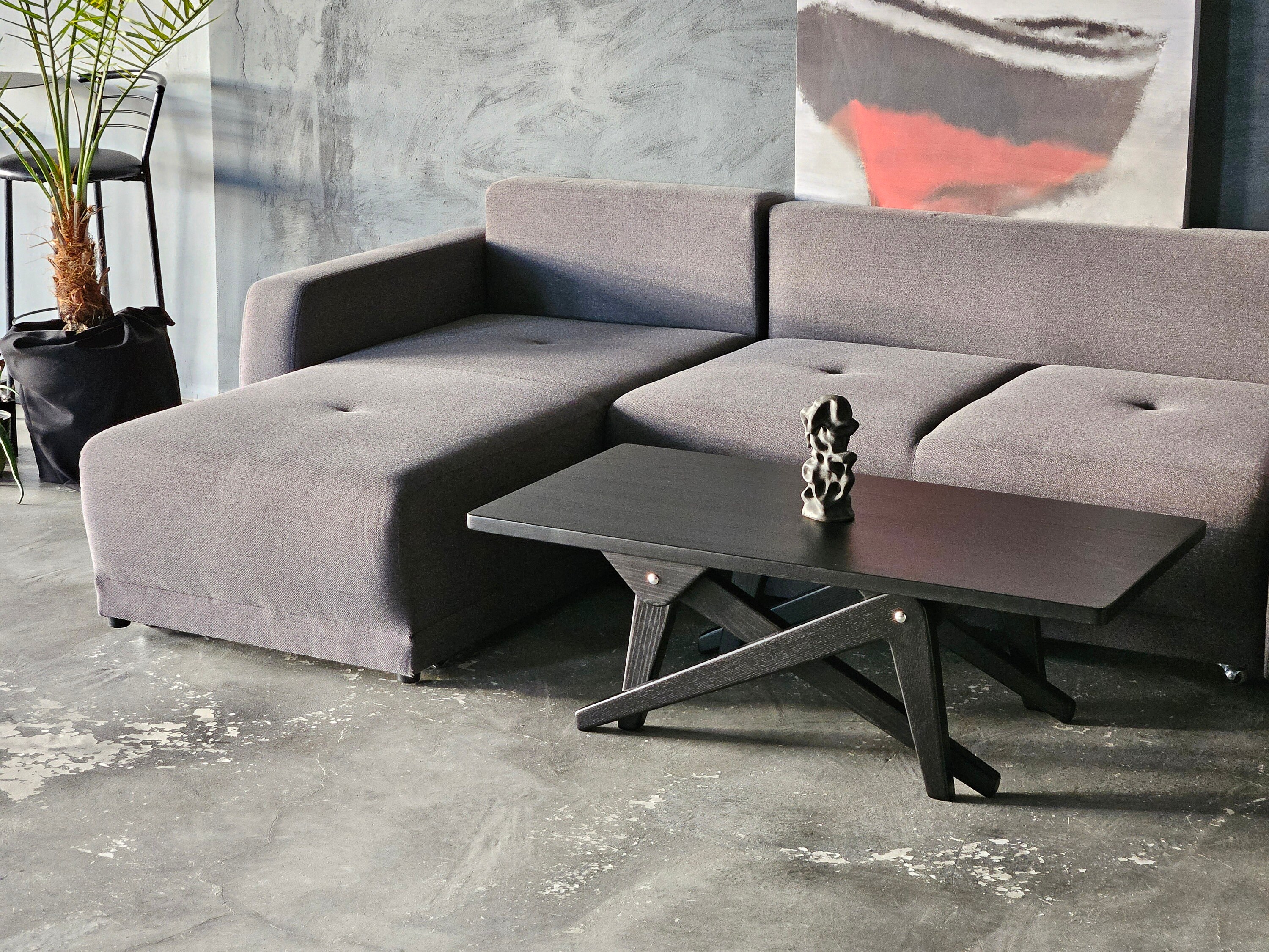 Black Table / Black Coffee Table Transformer Table 2in1 Dining/coffee ...