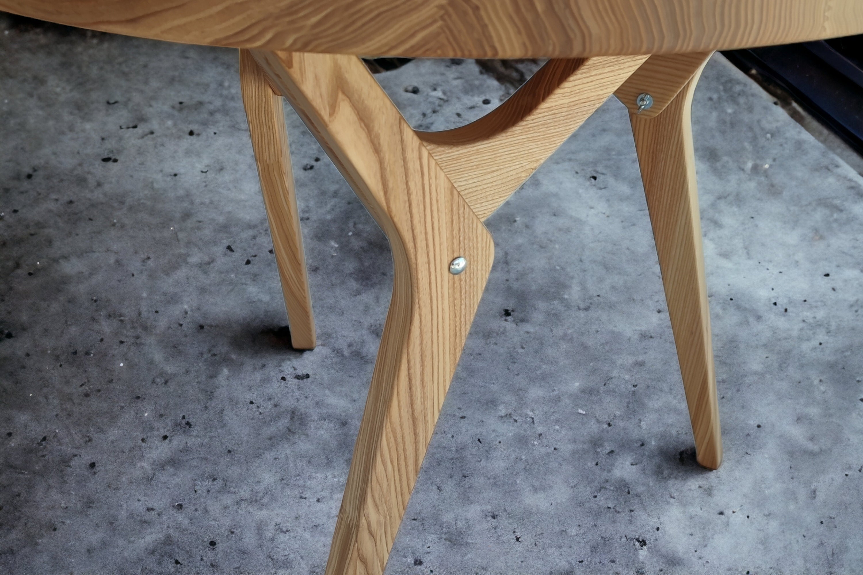 Transformable Round Wooden Coffee Table 2 in 1 With Variable Height Low ...