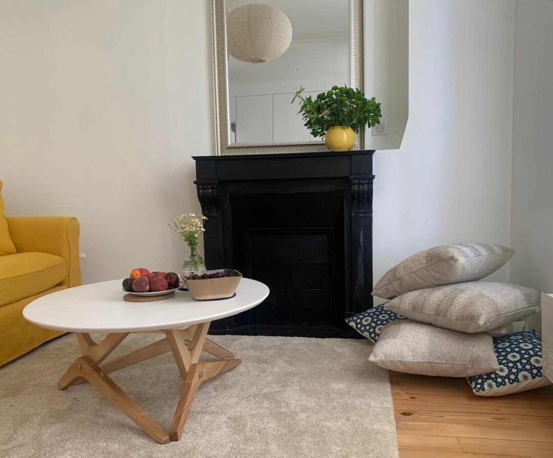 White Coffee Table | Transformer Round Wooden Coffee Table 2 in 1 ...