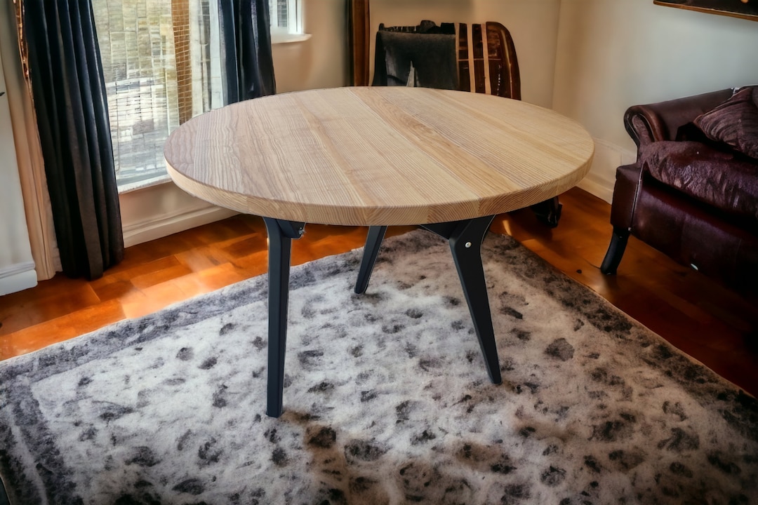 Transformable 2-in-1 Round Wooden Coffee Table With Height Changing ...