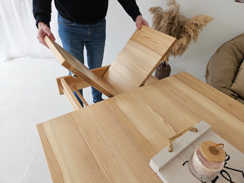 Transformation Table 4in1 Dining/coffee Natural Solid Wood Coffee Table ...