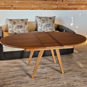 Height and Width Adjustable Oval Table | 4-in-1 Transformer Dining ...