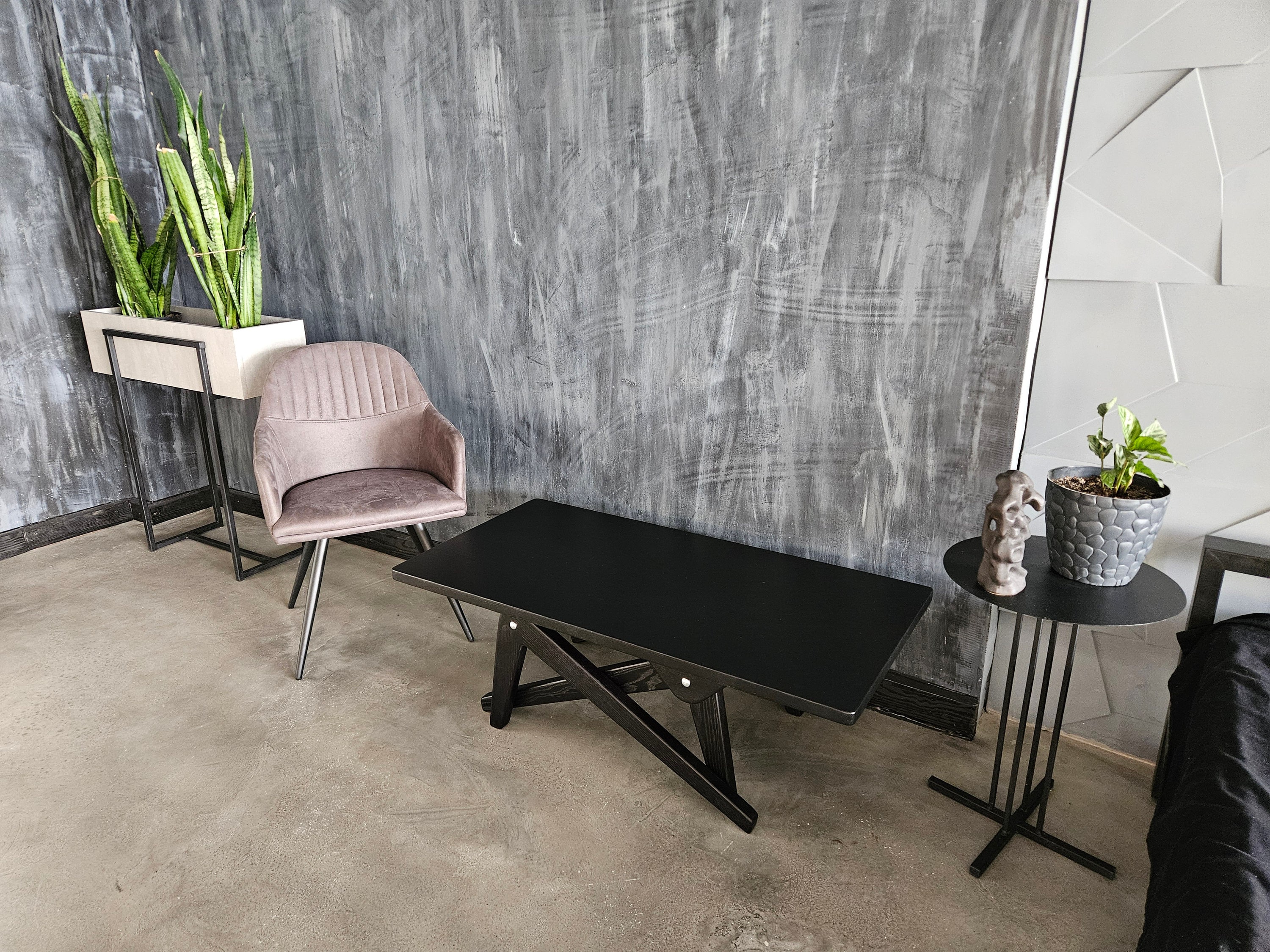 Black Table / Black Coffee Table Transformer Table 2in1 Dining/coffee ...